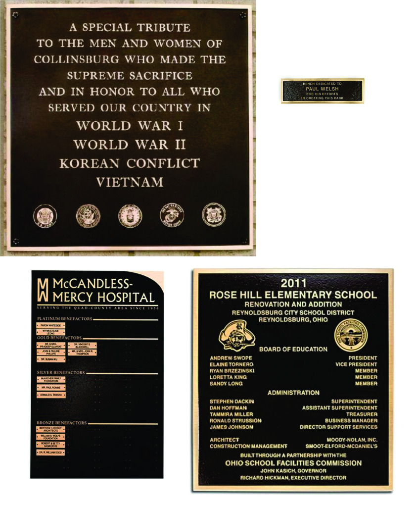 Cast Metal Plaques – Bronze – Recognition Awards & Trophies, Inc.